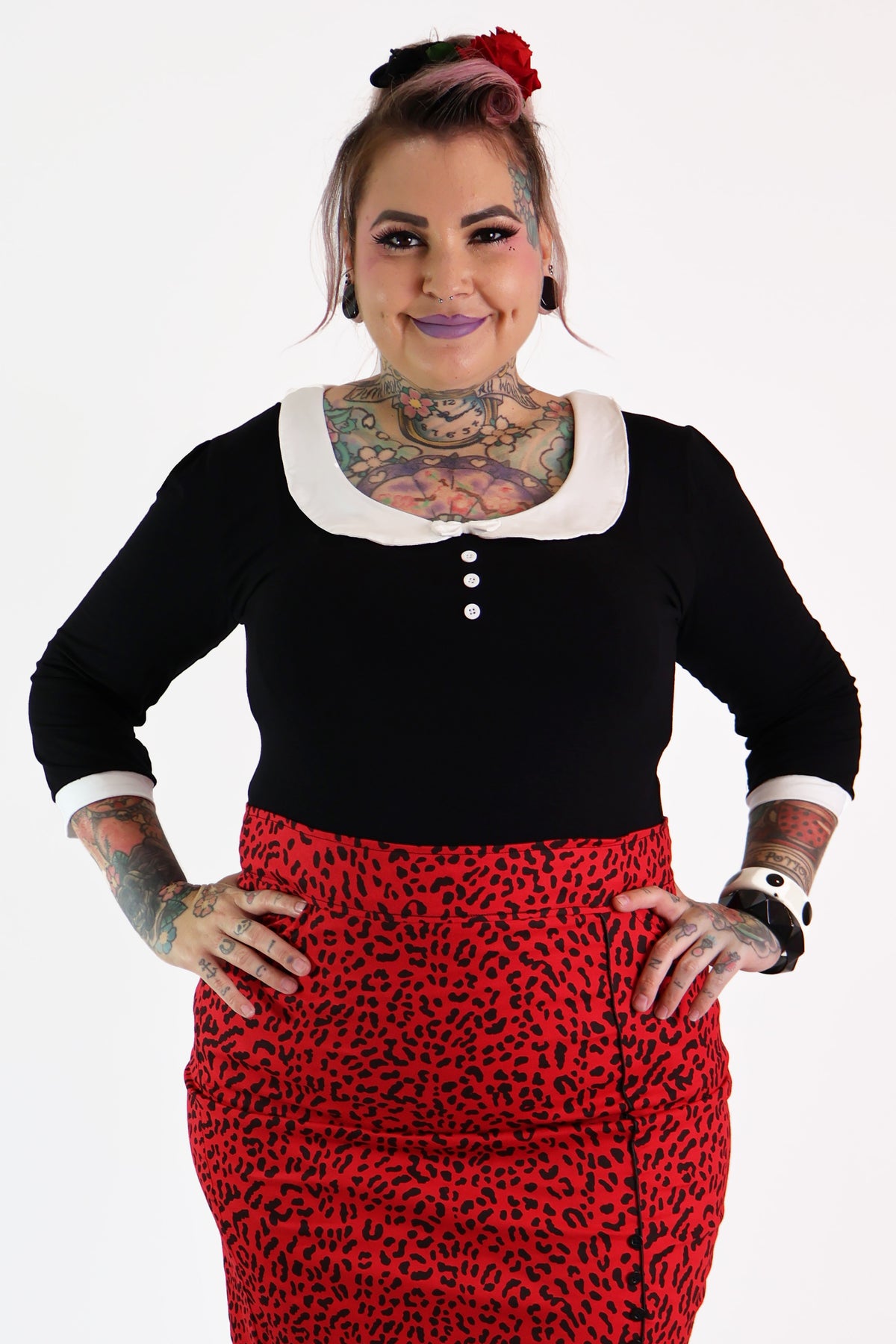 Wednesday Addams Top - Curvy - Bonsai Kitten