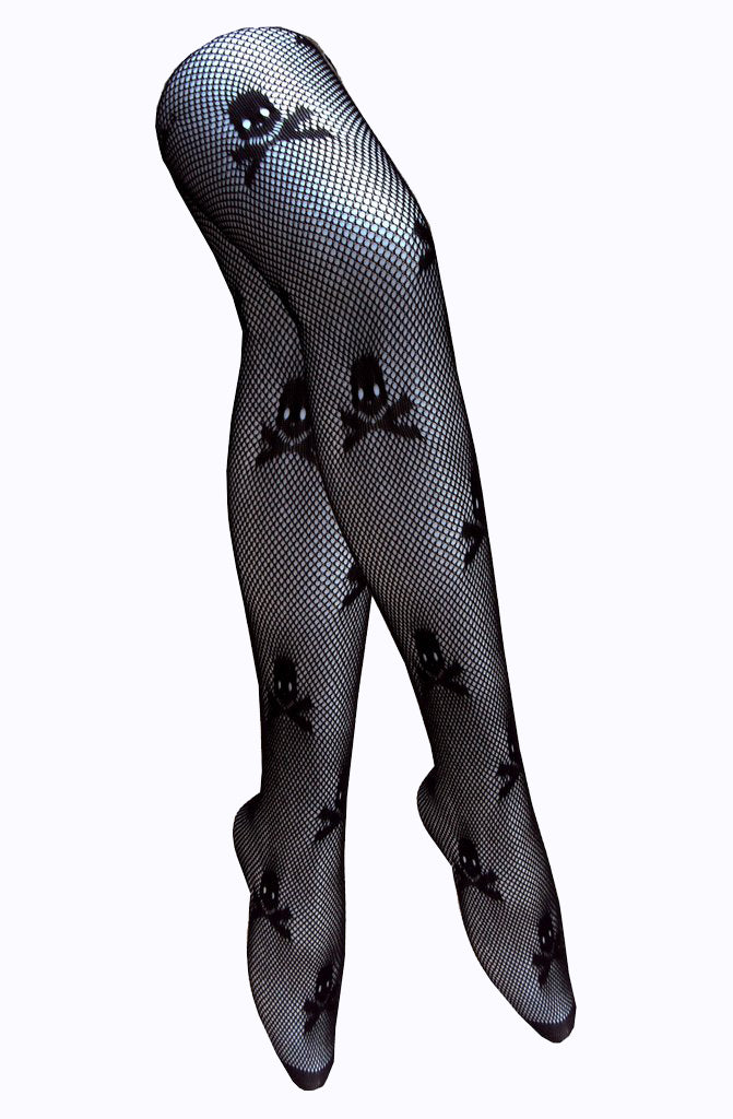 Skull fishnet stockings - Bonsai Kitten