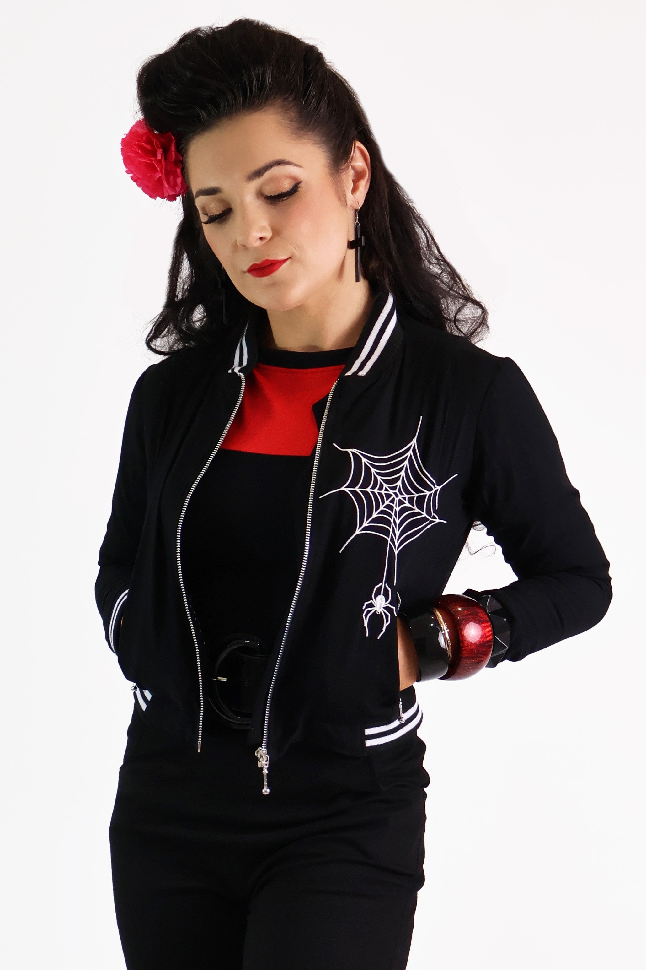 Black Widow Spiderweb Jacket – Bonsai Kitten
